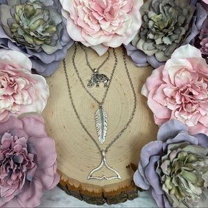 Jewelry | Boho Multilayer Elephant Leaf Whale Tail Necklace | Poshmark